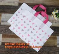 China Custom Gravure Printing With Your Own Logo Plastic Shopping Bag Material LDPE/HDPE Custom Carrying Soft Loop Handle Bags for sale
