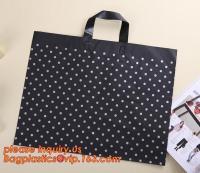 China 100% biodegradable soft loop die cut handle plastic carrier bag,Flexi Loop Handle Restaurant Takeaway Plastic Soft Mater for sale