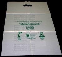 China Compostable biodegradable poly plastic black gold die cut handle shopping packaging bag with custom logo PLA PBAT PACK for sale