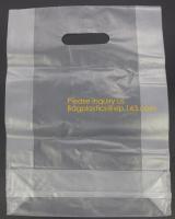 China HDPE/LDPE Die Cut Patch Handle Custom Plastic Merchandise Retail Bags With Own Logo Corn starc Manufacturer Shopping Bag for sale