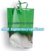 China Multiple Patterns Floral Plastic Bags Boutique Gift Bag Clothing Packaging Soft Loop Handle Outdoor Shopping Accessories for sale