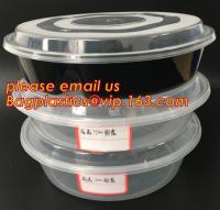 China Japanese Packaging Round Disposable Soup Salad Food Container Plastic Microwave Safe PP Bowl/Box With Lid bagplastics pa for sale