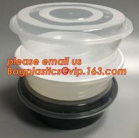 China Promotional custom disposable plastic fast food bowls, plastic serving bowl, black plastic bowl,Fruit Take Away Fresh Ki for sale