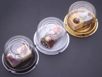 China Hot Selling Plastic PET Sandwich Containers Cake Bread Container Plastic Takeaway Food Box with conjoined cover bagease for sale