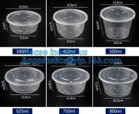 China Cheap Food grade salad plastic bowl disposable plastic salad bowl,Eco-friendly white PP plastic round food container noo for sale