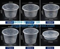 China Cheap Food grade salad plastic bowl disposable plastic salad bowl,Eco-friendly white PP plastic round food container noo for sale
