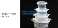 China 4oz PP Sauce cup hinged lid airtight pot Injection take away food container,PLA 4oz 140ml biodegradable cup disposable p for sale