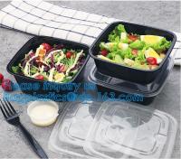 China 3 compartment durable plastic food meal prep bento box,modern style food grade plastic fresh box/bento box/lunch box pac for sale