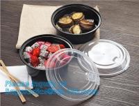 China clear disposable high quality plastic packaging food container transparent soup bowl,tableware 200ml cornstarch plastic for sale