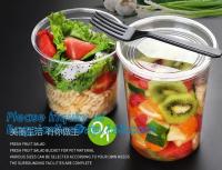 China 1000ML salad disposable plastic food container soup bowl noodle bowl,Food Grade Custom Transparent Disposable Plastic Fa for sale