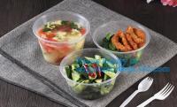 China disposable cornstarch convenience takeaway plastic food bowl,BPA free bamboo fiber plastic food bowl with FDA, fast food for sale