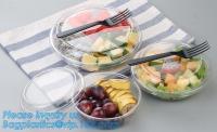 China 32oz Disposable Clear PET Plastic Salad Bowl With Lid PLA Biodegradable Salad Bowl,24oz Pet Disposable Plastic Salad Bow for sale