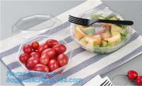 China 32oz Disposable Clear PET Plastic Salad Bowl With Lid PLA Biodegradable Salad Bowl,24oz Pet Disposable Plastic Salad Bow for sale