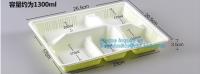 China Disposable PP plastic food container 3 compartment containers / bento box / meal prep containers,food containers square for sale