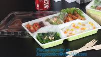 China Disposable PP plastic food container 3 compartment containers / bento box / meal prep containers,food containers square for sale