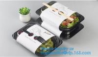 China Plastic food container lunch box 2 compartment, bento lunch box container,Airtight Microwave Safe crisper box fast food for sale