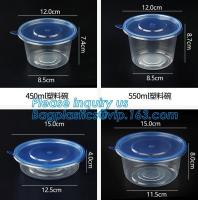 China 550ml Microwavable Plastic Disposable Food Packaging Container Rice Bowls For Food,Pp Round disposable cheap high qualit for sale
