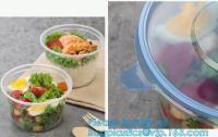 China 550ml Microwavable Plastic Disposable Food Packaging Container Rice Bowls For Food,Pp Round disposable cheap high qualit for sale