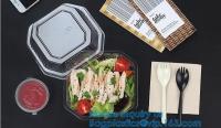 China Disposable Plastic Food Packaging salad bowl with lid,clear small food dessert disposable soup plastic salad bowl packag for sale