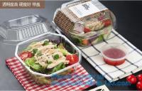 China Disposable Plastic Food Packaging salad bowl with lid,clear small food dessert disposable soup plastic salad bowl packag for sale