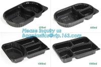 China Food container tray,Black 5 Compartment Food Packaging Blister Plastic Fruit Tray,blister plastic microwave food ovenabl for sale