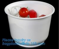 China Pp Round disposable cheap high quality plastic bowl with lid,disposable package PP new plastic salad food bowl with seal for sale
