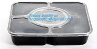 China stackable airtight food tray 5 compartments,Professional design plastic sea food container,6 Compartment Food Tray pack for sale