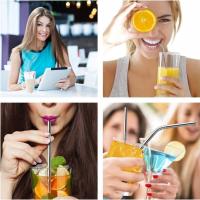 China Stainless steel rainbow colored metal straws for drinking,FDA Approved Folding Drinking Metal Stainless Steel Collapsibl for sale