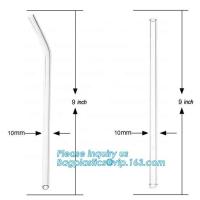 China FDA Glass Drinking Straw,Amazon top seller reusable clear glass straws and colored straw glass,Borosilicate Bent Color G for sale