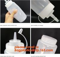 China FDA Food Grade 8oz Empty Custom LDPE Plastic Ketchup Squeeze Bottle with Scale for Syrup, Sauce, Ketchup, BBQ Sauce, Con for sale