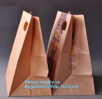 China 60gsm Oil-Proof Food Kraft Paper Packaging Bread Bag,food brown kraft paper bag sandwich bag bread bag, BAGPLASTICS, PAC for sale
