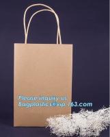 China Food Grade Bread Packaging Disposable Kraft Paper Bag,handle Stand up pouch kraft bags zip paper packaging bags for food for sale