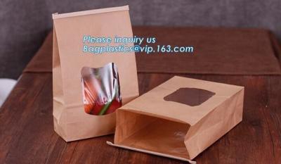 China Sandwich Toast Bread Packing Bags,Personalized Baking Food Bread Packaging Disposable Kraft Paper Bag With Logo Print Fo for sale