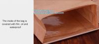 China Sandwich Toast Bread Packing Bags,Personalized Baking Food Bread Packaging Disposable Kraft Paper Bag With Logo Print Fo for sale