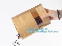 China zipper. Zip lockkk, Custom printed paper bread bags use for food packaging,Open Top Kraft Paper Laminated Foil Lined Flat B for sale