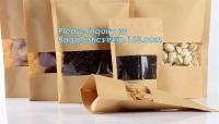 China zipper. Zip lockkk, Custom printed paper bread bags use for food packaging,Open Top Kraft Paper Laminated Foil Lined Flat B for sale