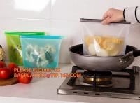 China Reusable Food grade Silicone Vacuum Food Fresh Bags Wraps Fridge Containers Refrigerator Bag silicone food storage bag for sale