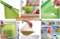 China Reusable Food grade Silicone Vacuum Food Fresh Bags Wraps Fridge Containers Refrigerator Bag silicone food storage bag for sale