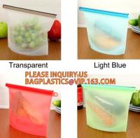 China Reusable Silicone Food Storage Bag Washable Silicone Fresh Bag for Fruits Vegetables Meat Preservation bagease bagplasti for sale