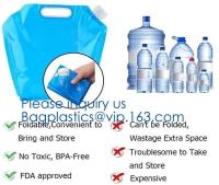 China 1 Gallon 4L foldable plastic bottle bag Foldable water bag,logo printed foldable water bottle bag,Reusable Outdoor Water for sale