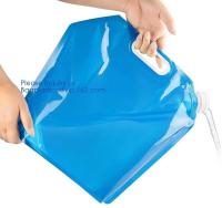 China 1 Gallon 4L foldable plastic bottle bag Foldable water bag,logo printed foldable water bottle bag,Reusable Outdoor Water for sale