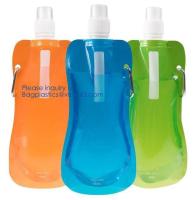 China Portable ultralight foldable soft flask bottle outdoor sport hiking camping water bag,sport foldable 480ml reusable camp for sale