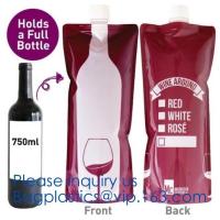 China Red wine,Milk beverage spout bag self-standing sealing bag,bag with spout cosmetic spout bag bag in box spout,bagease pa for sale