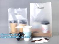 China Disposable cup carrier bag, carry bag, cup handle bag, handy bag, die cut bag, handle carry bag, grocery bag, bakery pac for sale
