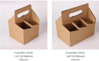 China Wine bottle carrier, disposable paper holder,newspaper holder recycling,take away coffee cup carrier, handy, handle pac for sale
