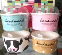 China Eco-friendly icecream cup_Food Grade Eco-friendly icecream cup_Wholesale custom flexo printed paper cup bagease package for sale