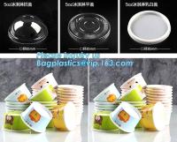 China 12oz 360ml 34oz 1000ml ice cream paper cup and paper lid,double pe coating single wall recycled 16oz icecream cup 500ml for sale