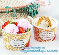 China Food grade standard icecream paper cups for European and American market,custom logo printed disposable icecream scround for sale