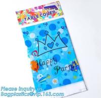 China cheap price embossed surface transparent disposable plastic table covers,54