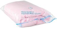 China Tote Stand Up Pouch Storage Pocket Compression Bedding Embossed Design for sale